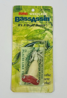 Vintage Burke Weedless BassAssin Fishing Lure Sealed in Package | eBay