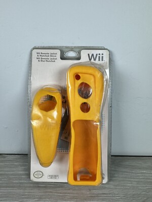 Nintendo Wii Silicone Remote Jacket & Nunchuk Glove Yellow New Sealed ...