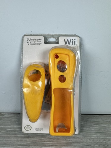 Nintendo Wii Silicone Remote Jacket & Nunchuk Glove Yellow New Sealed ...