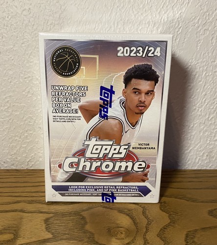 NEW 2023-24 Topps Chrome Basketball Blaster Value Box Factory Sealed IN ...