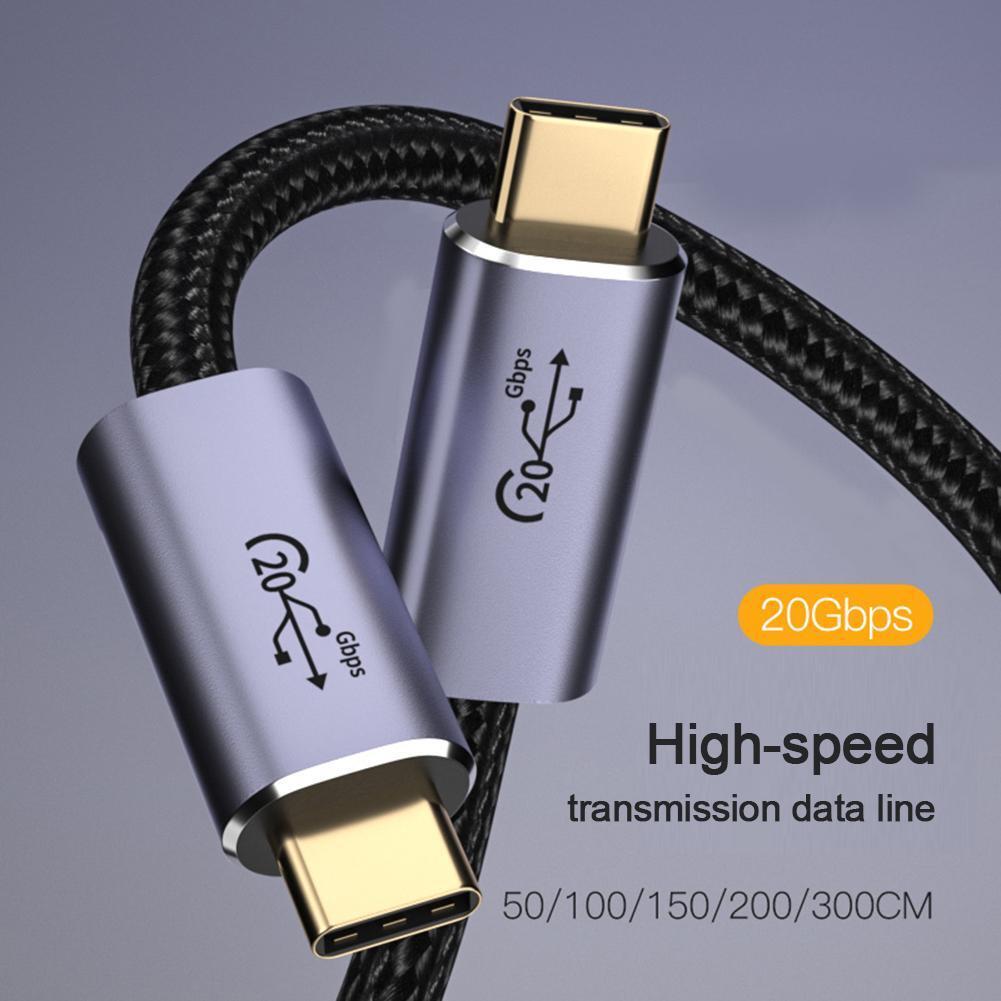 AU 20Gbps 8K 60Hz PD 100W Type-C Mobile Phone Cable USB3.2 Laptop Wires ...