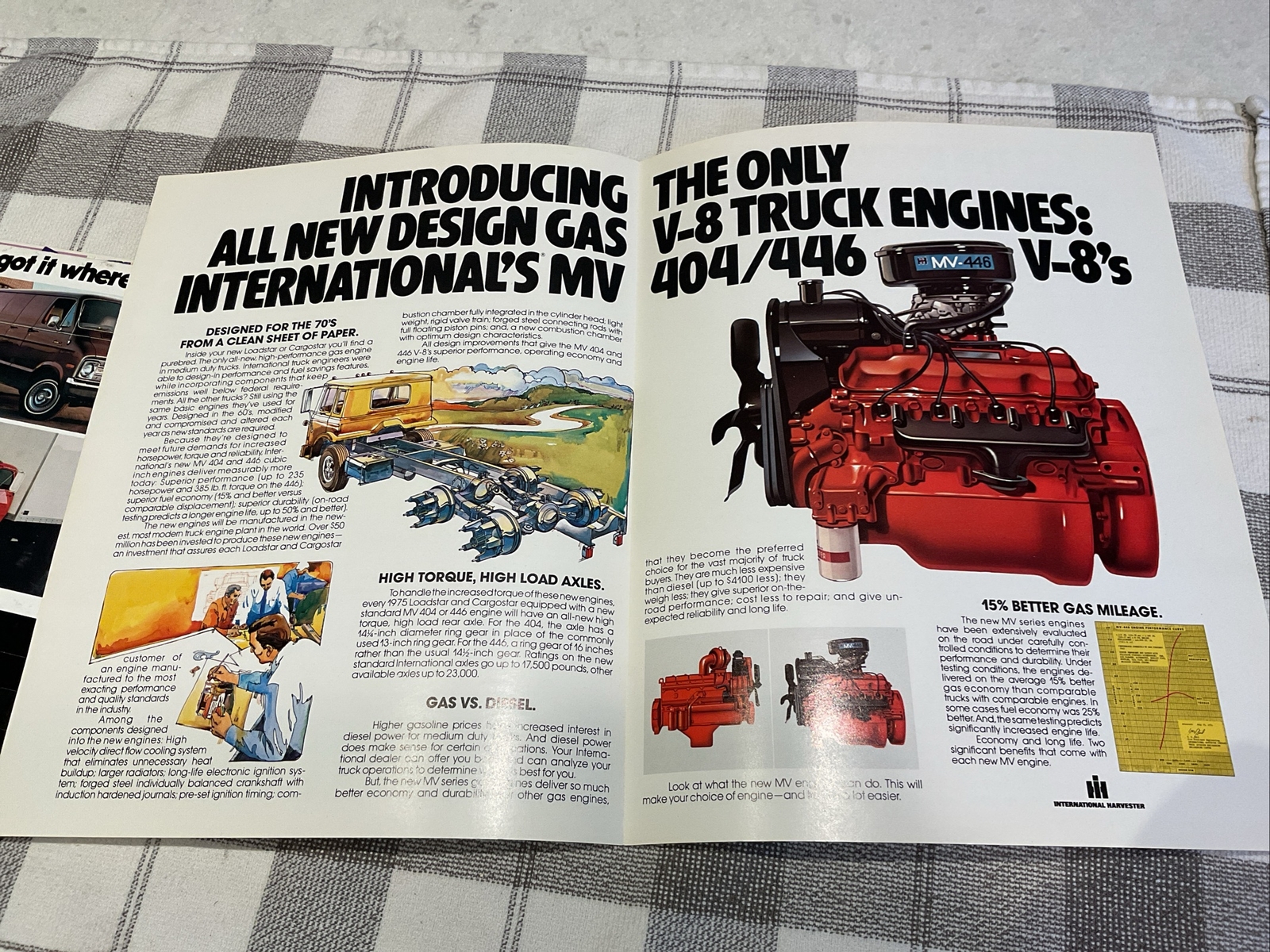 International MV 404/446 Truck Engine Brochure, 1975 | eBay