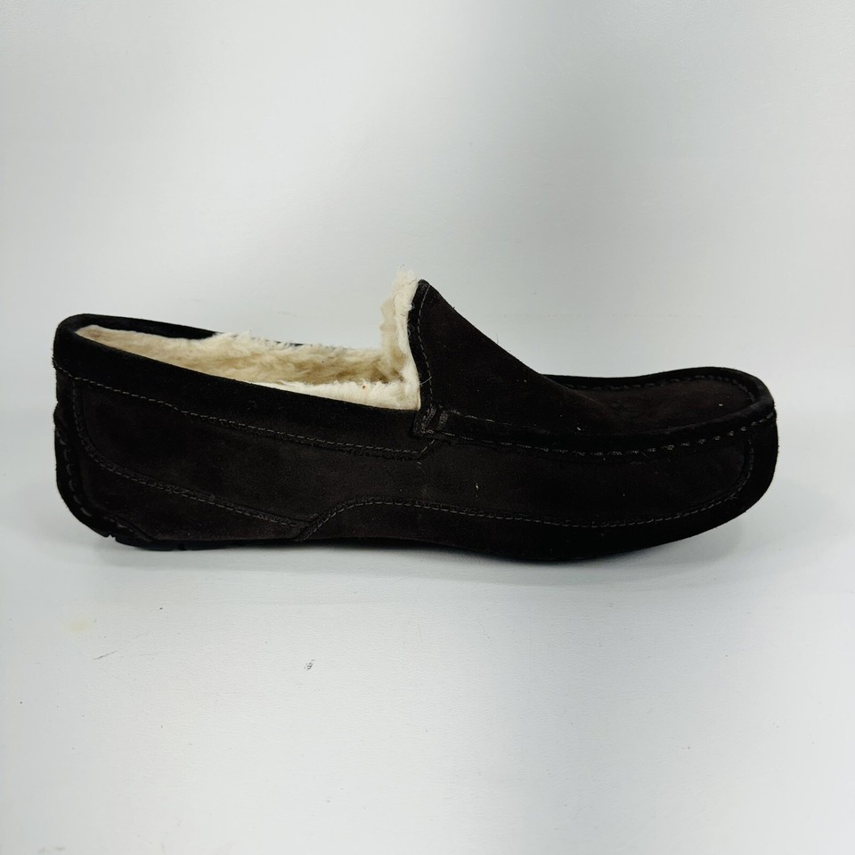 UGG Australia Men's Ascot Slippers Dark Brown Size 10 EEE / 43- 110110W ...