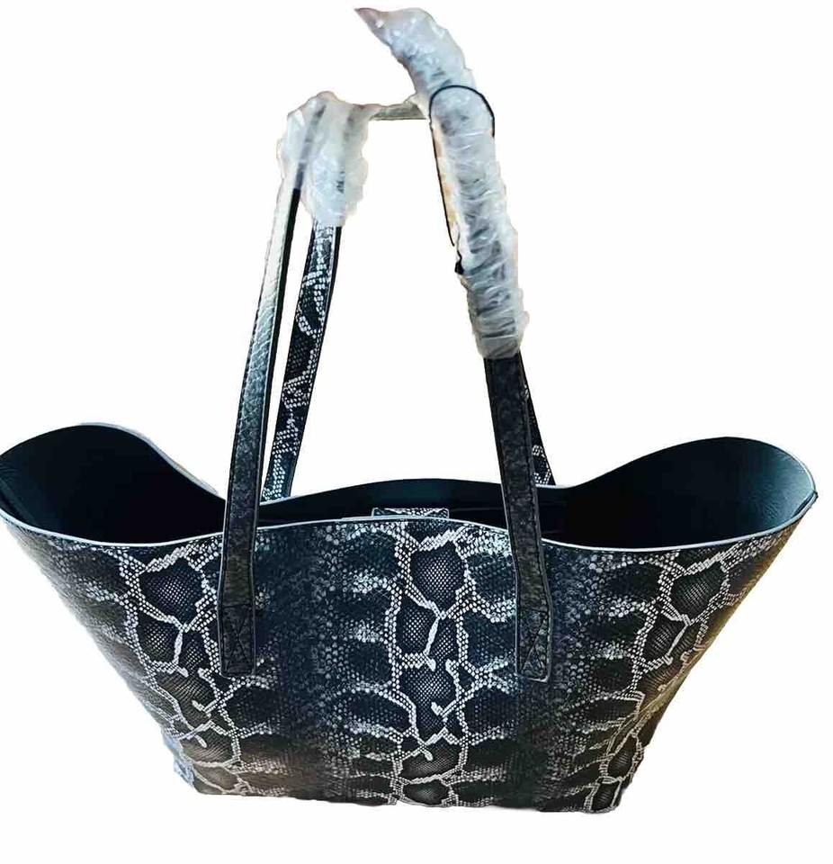 Tote Handbag K. Carroll Snakeskin NEW Vegan Leather W/ Accessories ...