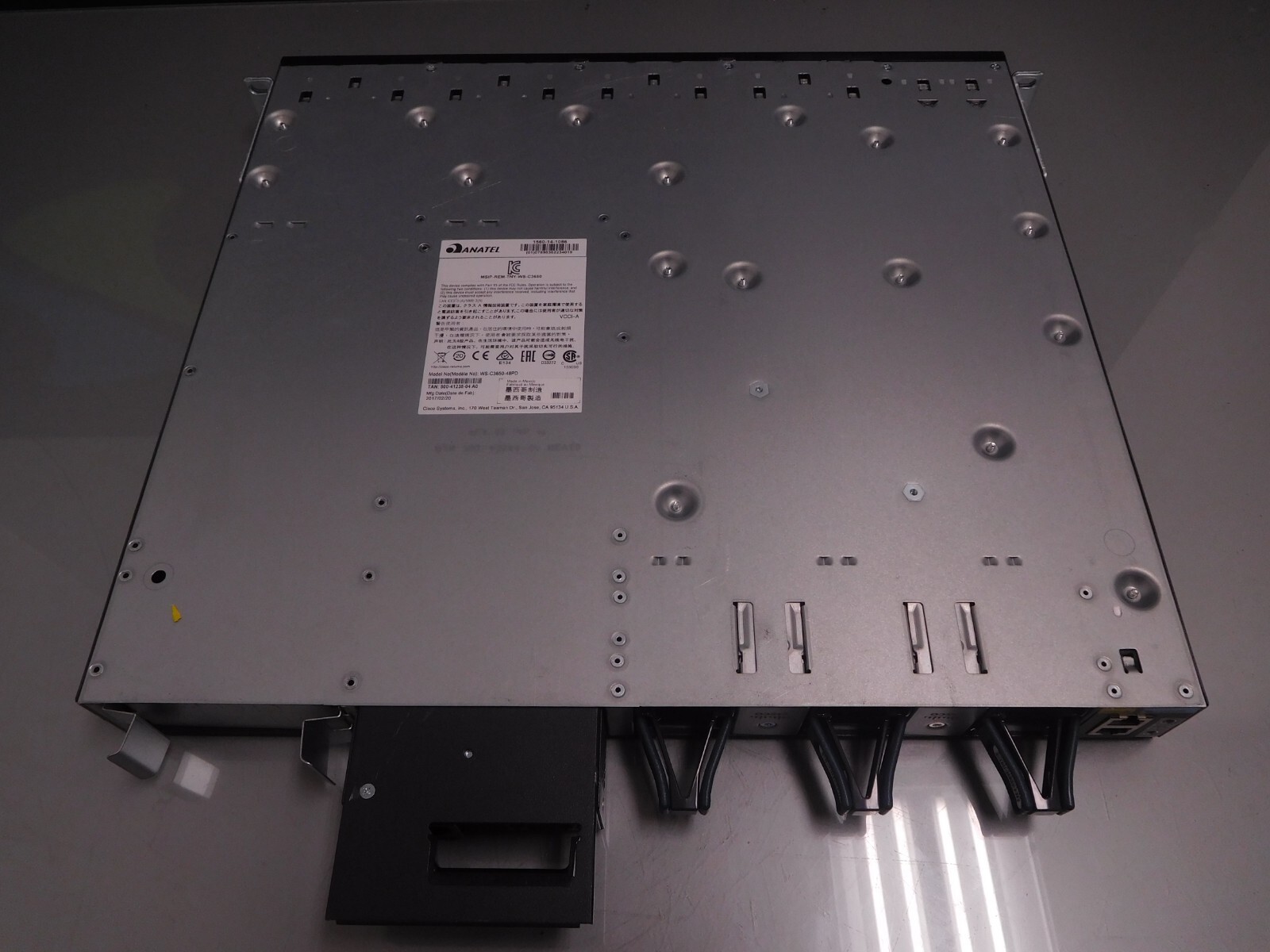 Cisco 3650 WS-C3650-48FD-S 48-Port 2X10G Gigabit PoE+ Switch 1x PWR-C2 ...