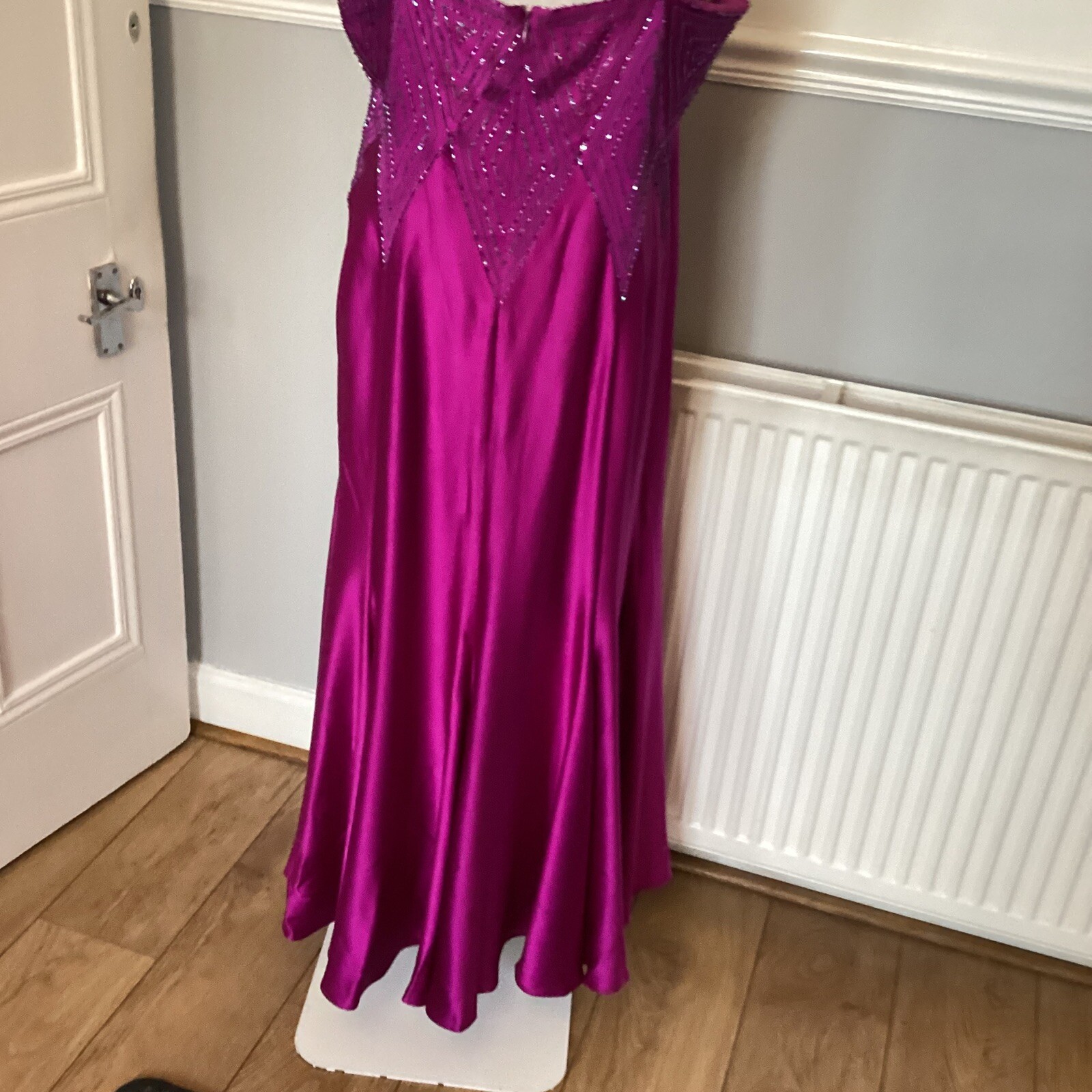 Tom Bowker Cerise Silk Dress + Jacket Size 18 Ec Fit 16 2 Piece Only Away | eBay UK