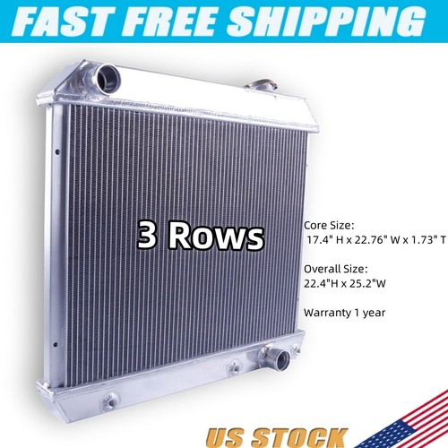 3 Rows Aluminum Radiator For 1963-1966 Chevy C10 C20 C30 K10 K20 Pickup ...
