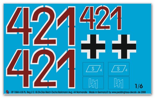 Peddinghaus 1/6 1584 Panther 4.SS Pz Reg. Div. The Reich Oscha Ernst ...