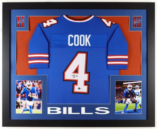JAMES COOK Signed/Autographed Custom Jersey in 35x43 Frame - Beckett ...