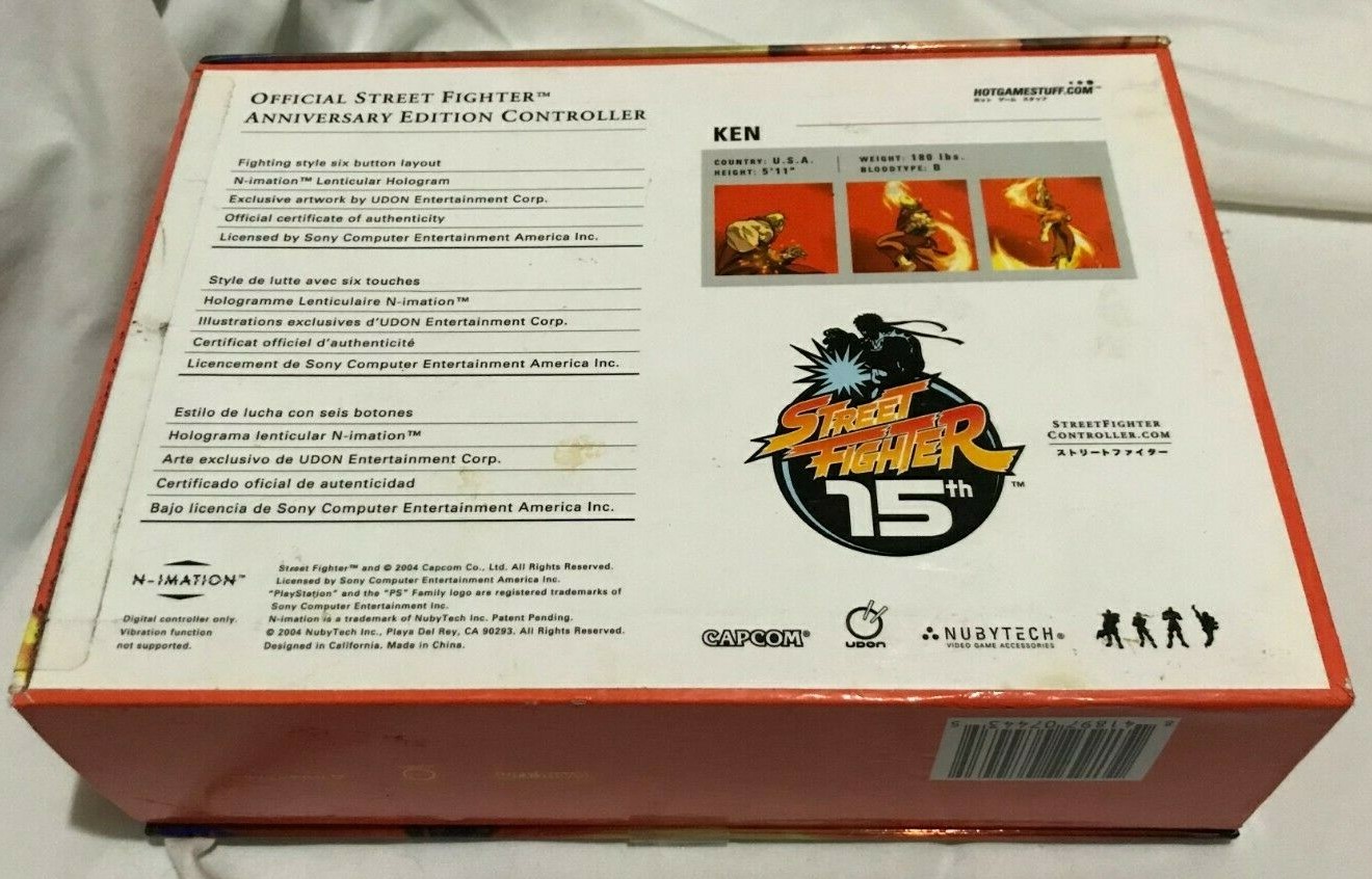 PS2 STREET FIGHTER 15TH ANNIVERSARY CONTROLLER KEN - NEW IN BOX ...