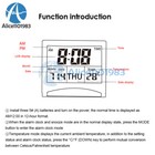 Digital Deck Clock Foldable Calendar Temperature Timer Alarm Clock LCD ...