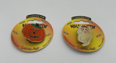 Vintage Twinklers Pumpkin & Ghost Pin Light Up Brooch | eBay