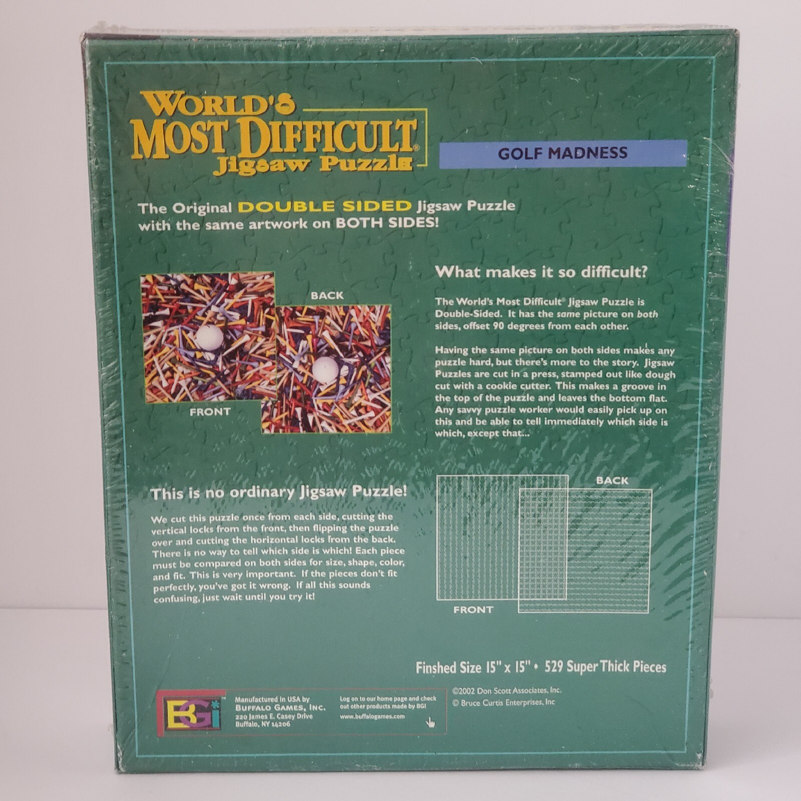 Worlds Most Difficult Jigsaw Puzzle Golf Madness Double Sided 529 ...