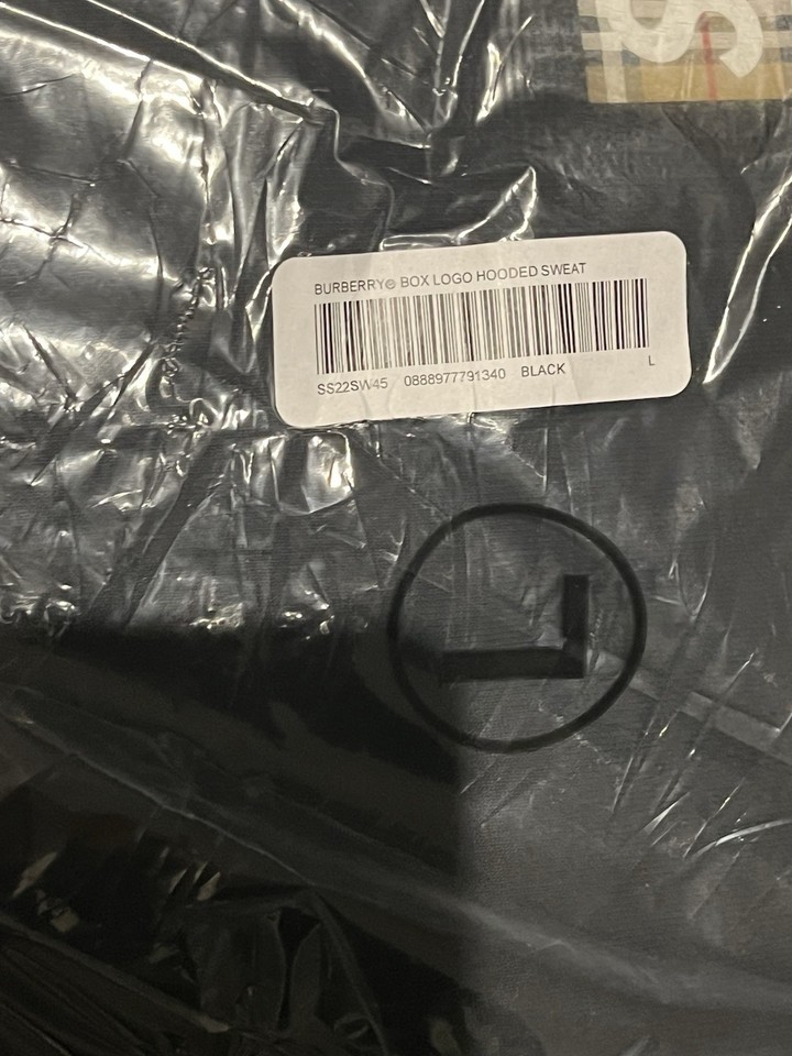 Supreme x Burberry Box Logo Hoodie Black~Size L~SS22~Brand New | eBay UK