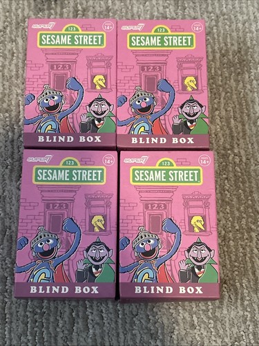 Super 7 Sesame Street Blind Box Pink 4 Boxes Unopened Big Bird, Super ...