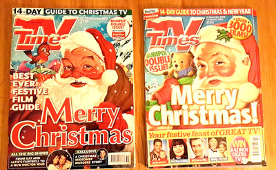 2 x TV TIMES DEC 2005 & 2006 CHRISTMAS & NEW YEAR DOUBLE ISSUE EDITIONs ...