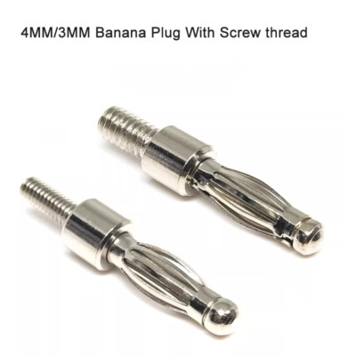 4MM/3MM Banana Plug With Screw thread Plug Connector Adapter | eBay