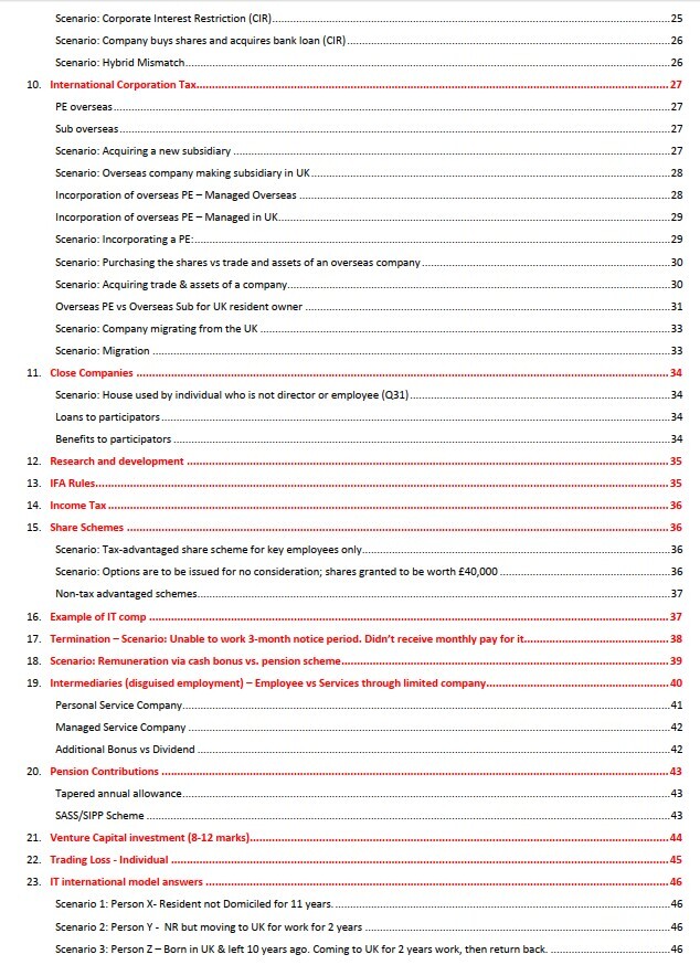 Business Planning Taxation BPT Notes (Achieved 89%) - ICAEW ACA ...
