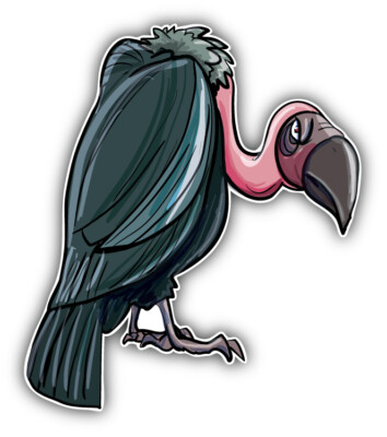 Cartoon Evil Vulture Car Bumper Sticker Decal - ''SIZES'' | eBay