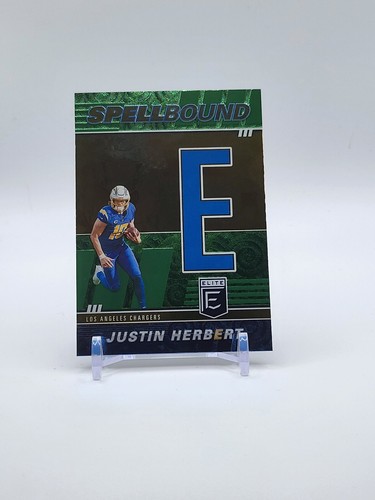 Justin Herbert "SPELLBOUND - E" Green Parallel 2022 Panini Donruss ...