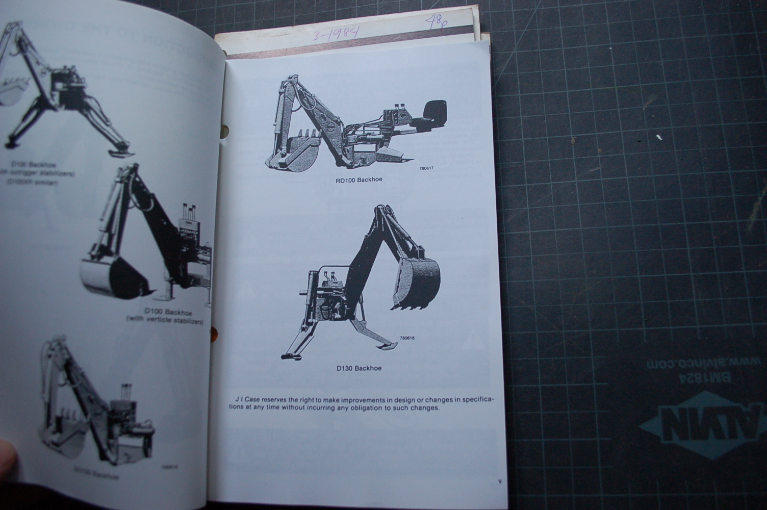 CASE D130 RD100 D100 D70 SD70 Backhoe Owner Operator Operation Manual ...