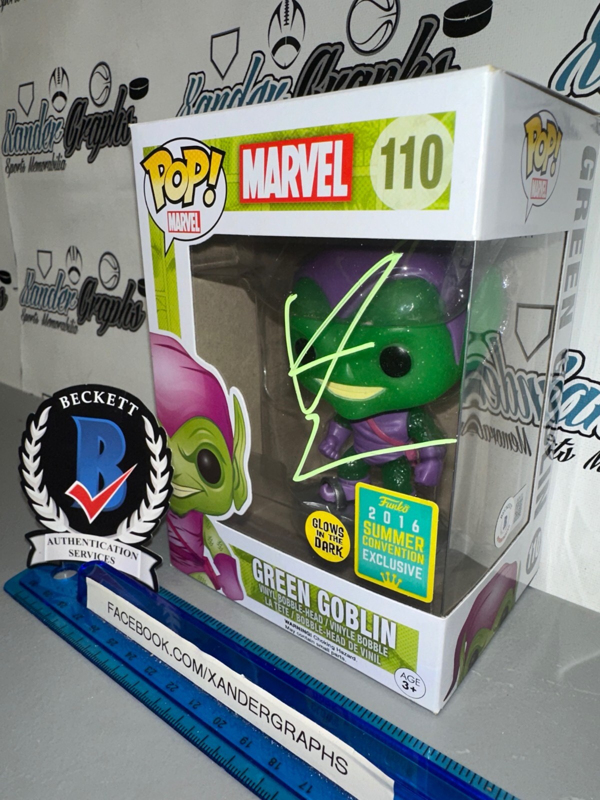 Willem Dafoe Autographed Signed Green Goblin 110 Marvel Funko Pop ...