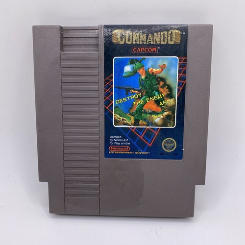 Commando (Nintendo NES, 1985) 5-SCREW Capcom Cart Game Only 13388110018 ...