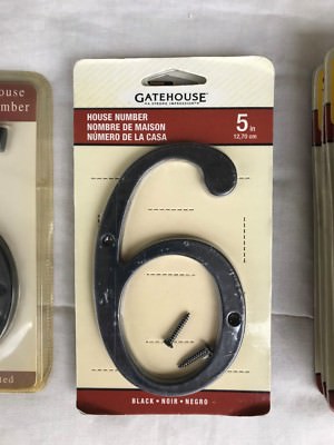 Gatehouse 5" House Numbers in Black | eBay