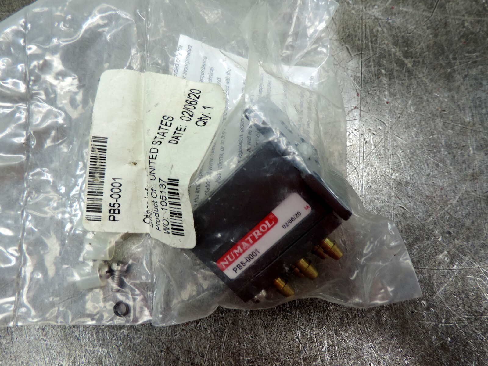 NUMATROL Pb5-0001 2 Position Maintained Pneumatic Selector Switch ...