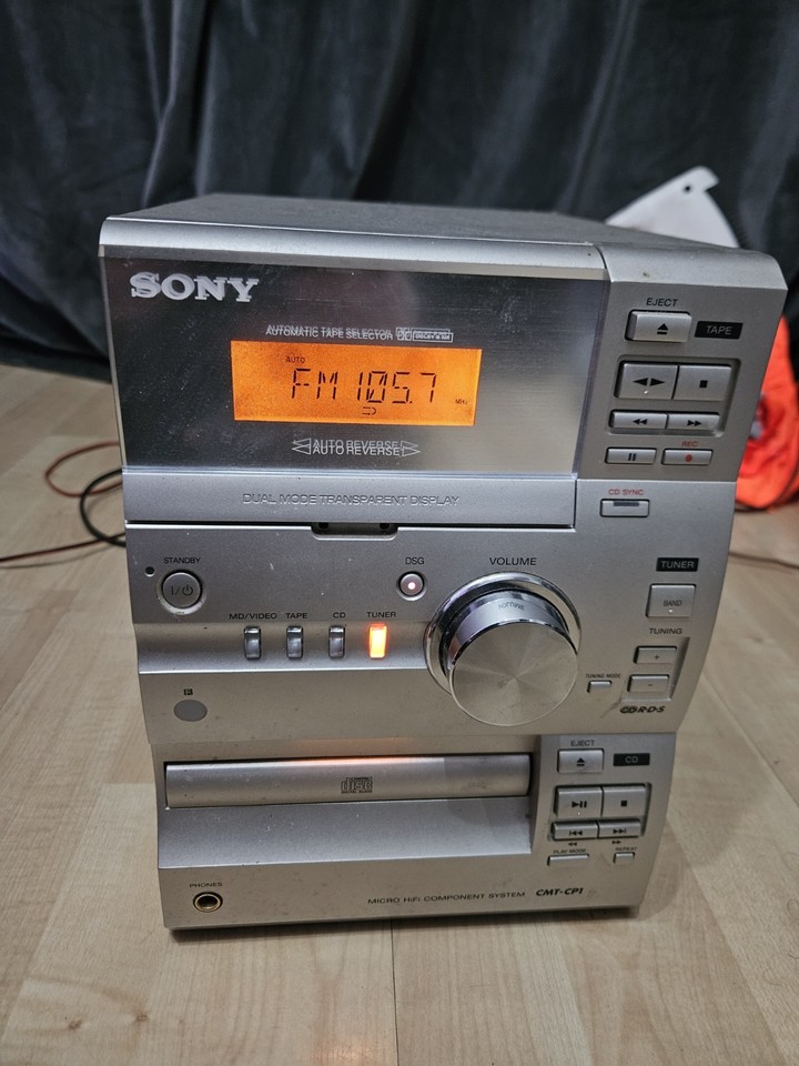 Sony CMT-CP1 Micro HiFi Component System CD Cassette Tape Player Radio ...