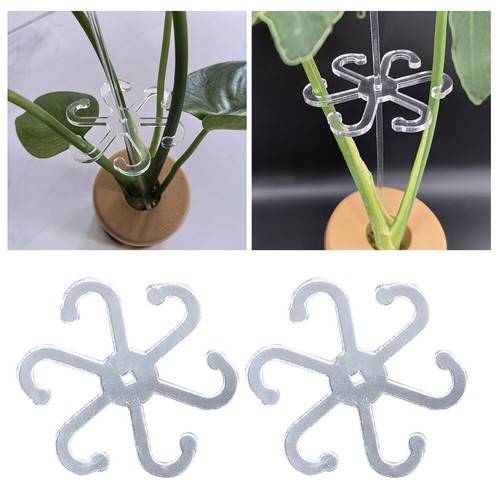 Non-obtrusive Plant Support No-tool Installation Holder Acrylic Stem ...