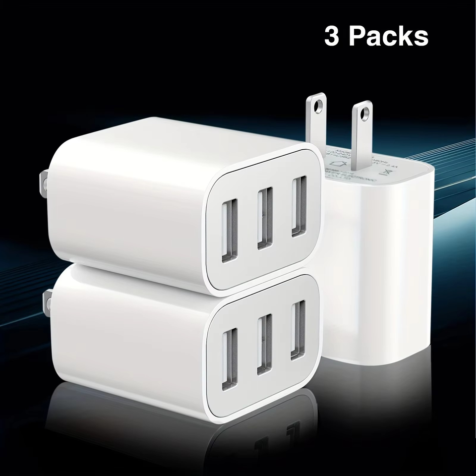 USB Wall Charger, Dual Port Cube Power Adapter Charger White 2pcs US | eBay