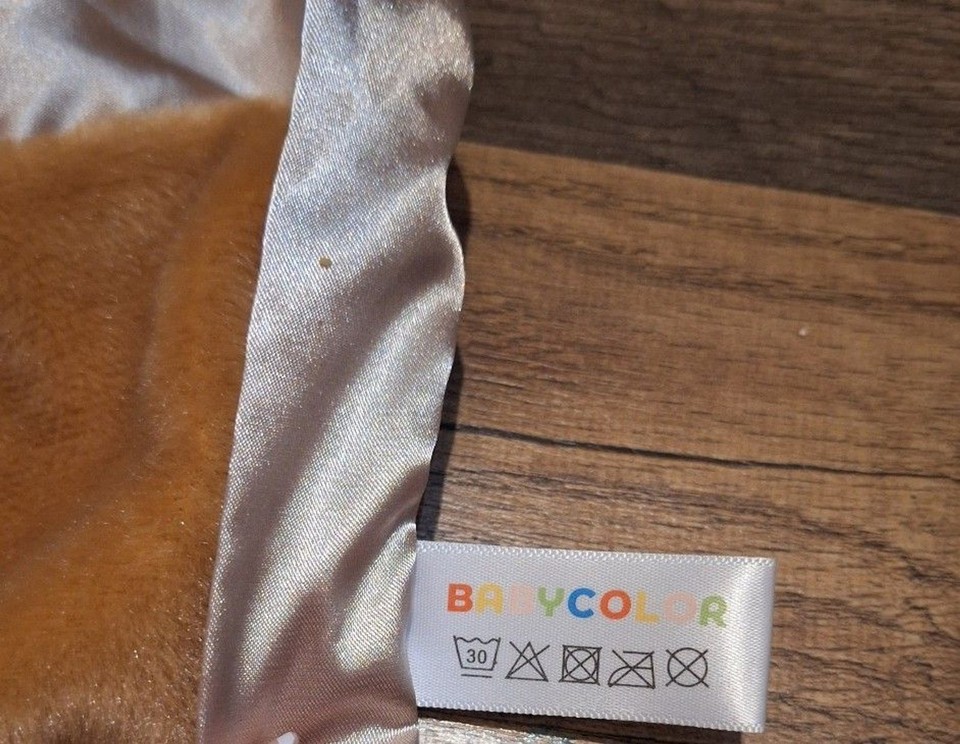 Babycolor Brown Puppy Dog Lovey Security Blanket Plush satin backing | eBay
