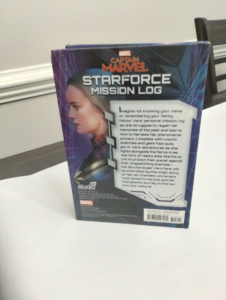CAPTAIN MARVEL STARFORCE MISSION LOG ~ MARVEL STUDIOS HARDCOVER NEW | eBay