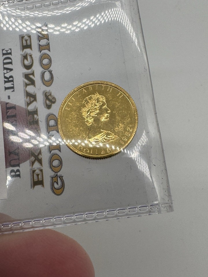 1982 Canada Gold Maple Leaf $5 Coin 1/10 oz .999 Fine Gold BU | Queen ...