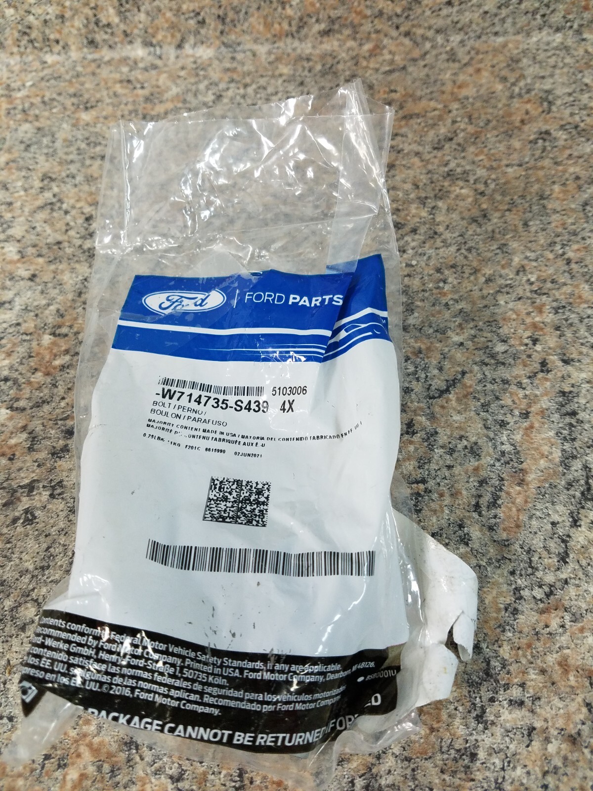 Genuine Ford Mount Bracket Mount Bolt W714735-S439 | eBay