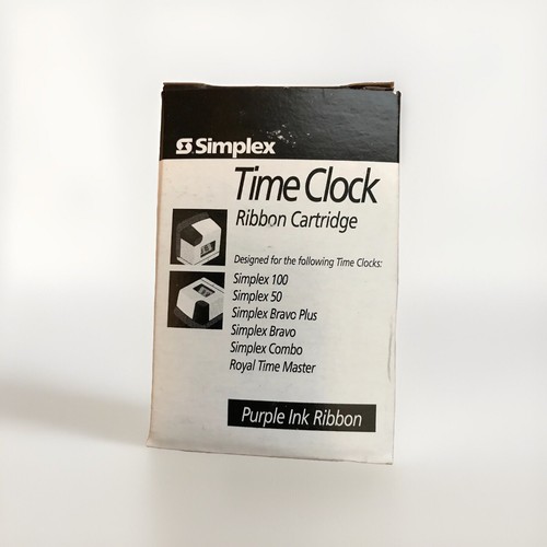 Simplex 100 125 Bravo & Combo Time Recorder Clock Purple Ribbons for sale online | eBay