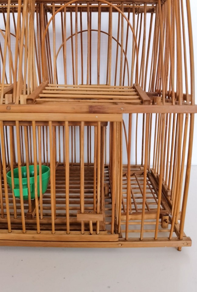 New 6-Door Bambo Birdcage Repeating Trap Cage for Birds Catch Birds ...