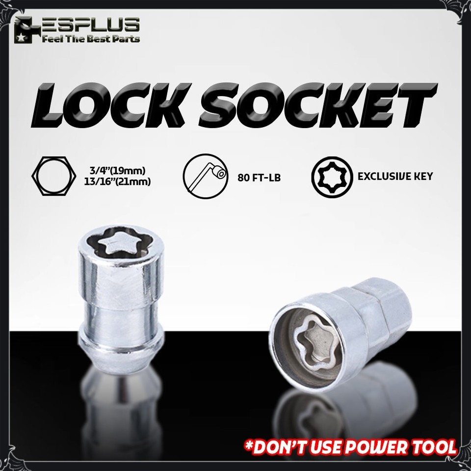 Acura Universal Wheel Lock Set 12x1.5 Chrome | Front | Durable | Zinc ...