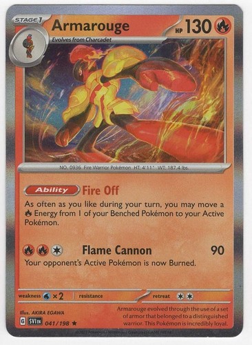 2023 ANIME POKEMON CARD ARMAROUGE HOLO SCARLET & VIOLET 041/198 | eBay