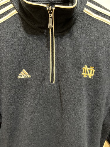 Notre Dame adidas Fleece Jacket Mens Medium M Navy Blue 1/2 Zip ...