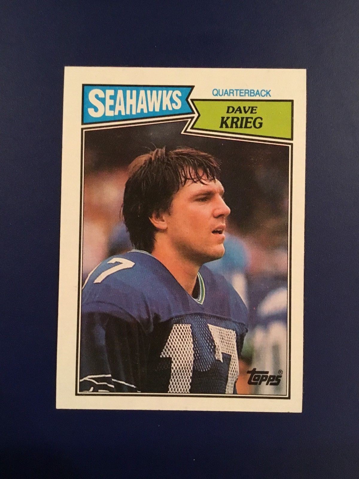1987 Topps #173 DAVE KRIEG Seattle Seahawks SET BREAK NM-MINT | eBay