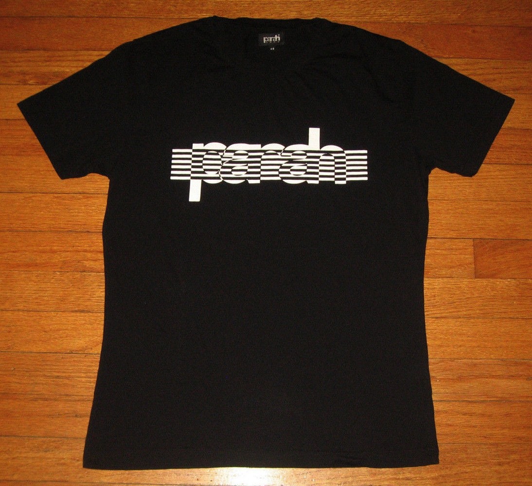 PARAH UOMO Italian Designer T-Shirt, Size 46 (Men's SMALL) - NEW Black ...