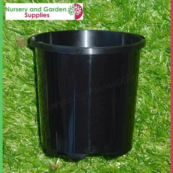 100mm Slimline Plant Pot Black - Pack of 80 - flowers, herbs, shrubs ...