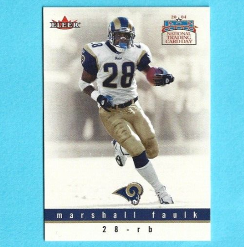 2004 Fleer National Trading Card Day Marshall Faulk St. Louis Rams ...