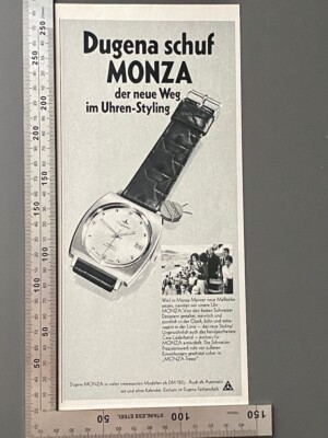 Dugena Monza Original Vintage Werbung 1968 Reklame advert Patina Papers ...