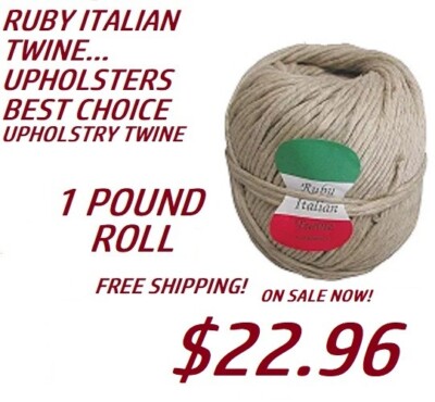 Twine for Upholstery 1 Pound Roll Ruby Italian Twine Upholsterers Best ...