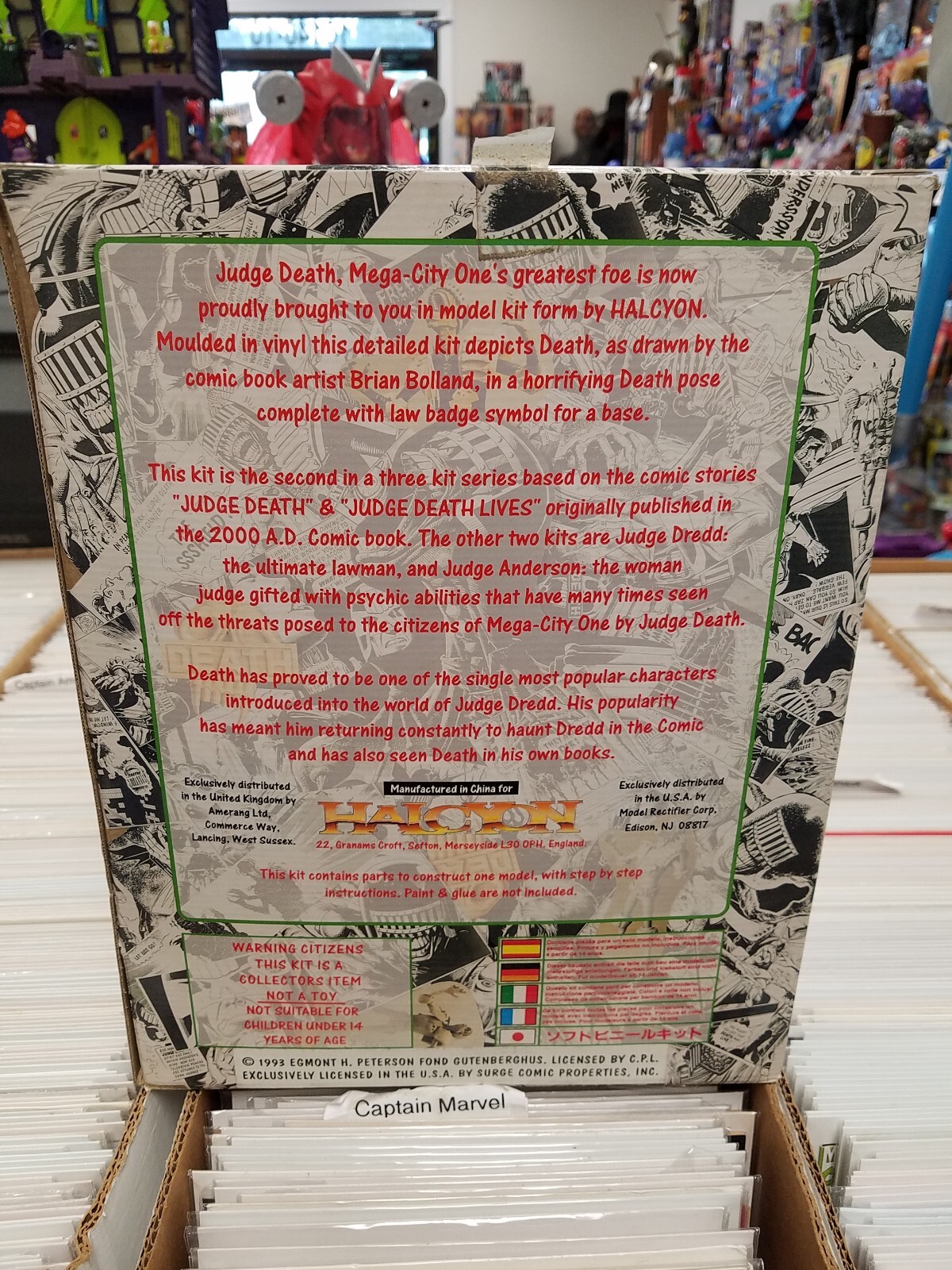 JUDGE DEATH Halcyon 1993 VINYL KIT MODEL Brian Bolland VERY RARE 2000AD ...