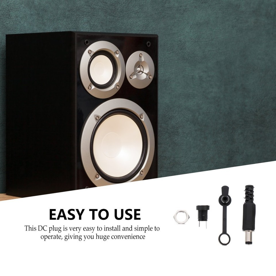 Dc Socket Kit Connector Adapter Cable Barrel Shape Plug Audio Equipment ...