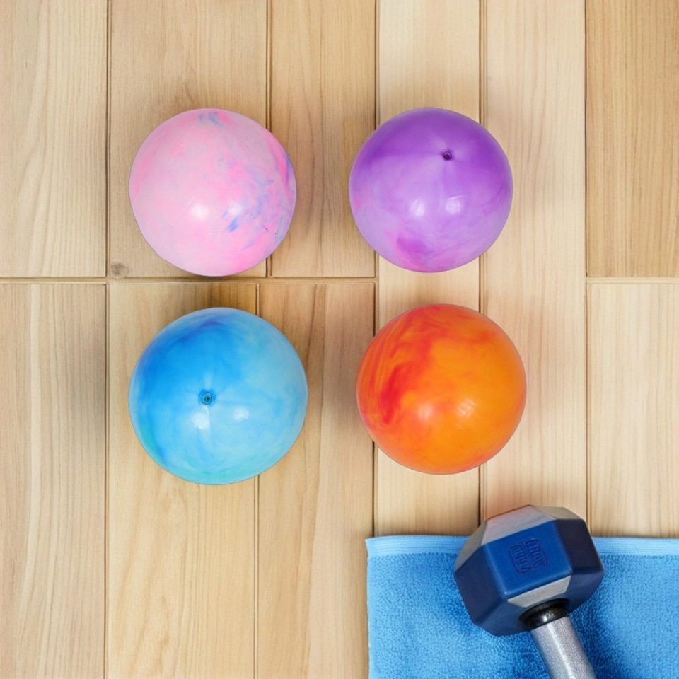 4pcs Exercise Ball for Yoga Pilates Fitness - Inflatable Stability Ball ...